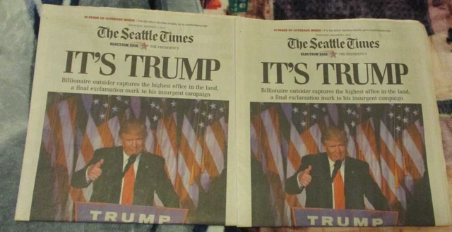 PRESIDENT DONALD TRUMP Newspaper Lot (12) Nov 2016 Win Usa Today ...