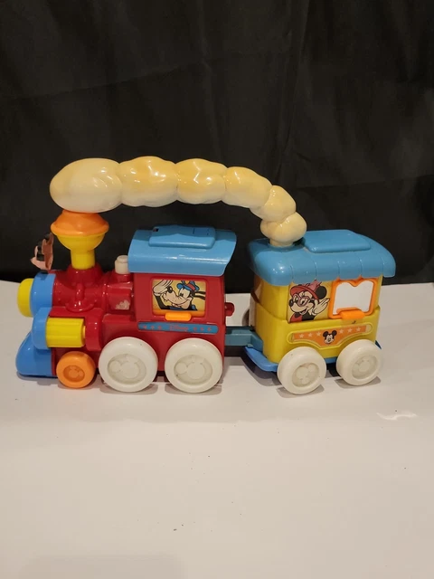 VINTAGE DISNEY MICKEY Mouse Push Pull activity Train bell rings £14.07 ...