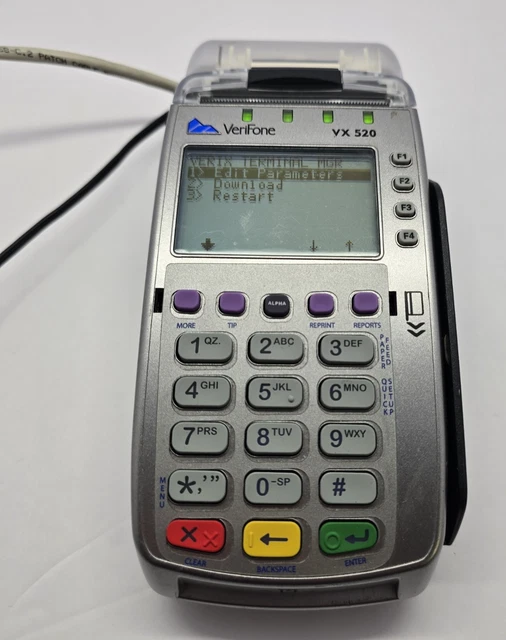VERIFONE VX520 CREDIT Card POS Terminal DIAL/ETH/CTLS w/ Swipe Reader ...