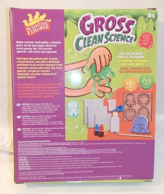 SCIENTIFIC EXPLORER GROSS Clean Science Soap-Making Slime Squeezer Kit ...