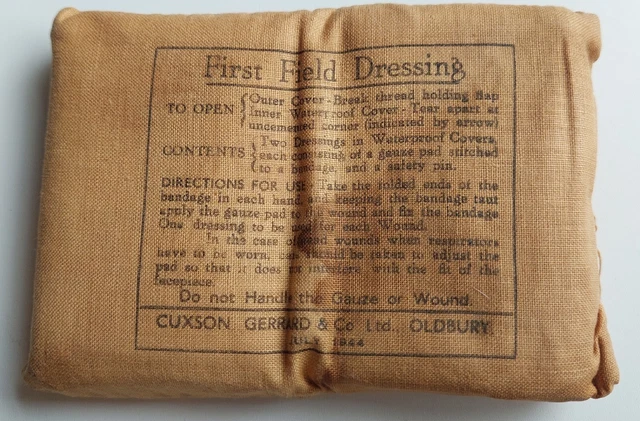 WW2 BRITISH ARMY Medical First Field Dressing from July 1944. Original ...