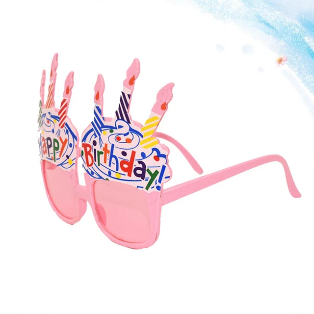 LUNETTES DE FÊTE D'anniversaire Drôles Bougies Joyeux Roses Gâteau EUR ...