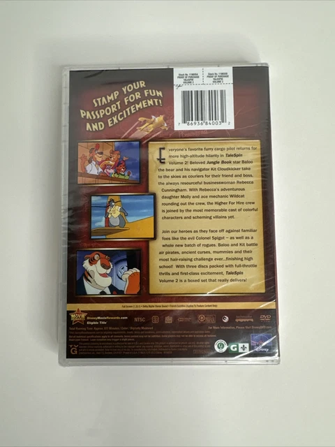 DISNEY TALESPIN DVD Volume 2 Animated Episodes 3 Disc Set New Sealed ...