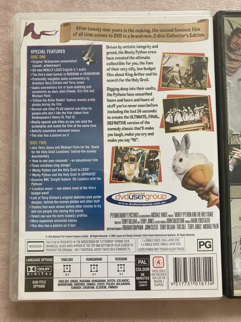 MONTY PYTHON: AND The Holy Grail and The Meaning of Life DVD's Free ...