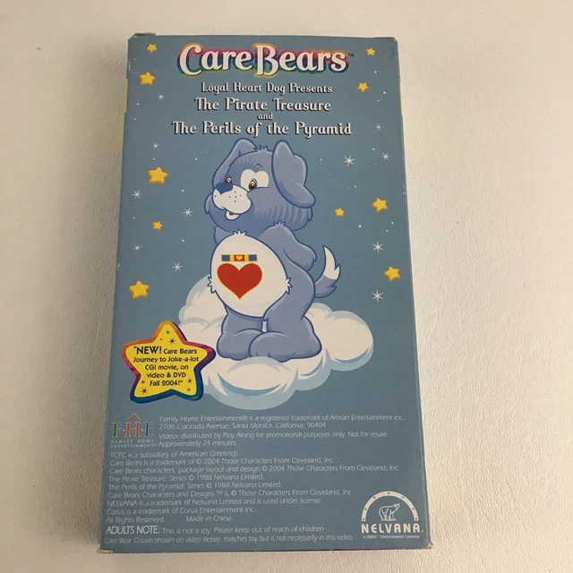 CARE BEARS LOYAL Heart Dog VHS Tape Pirate Treasure Cartoon Episodes ...
