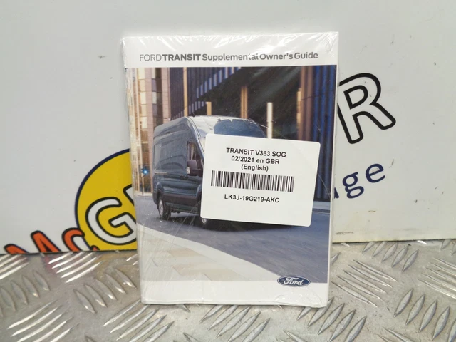 FORD TRANSIT MK8 2019-2023 Supplemental Owners Guide LK3J19G219AKC NEW ...
