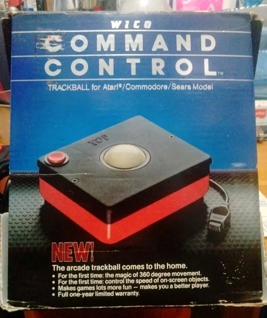 VINTAGE WICO COMMAND Control Arcade Trackball Atari Commodore 1982 New ...