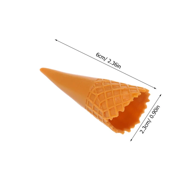 12 PCS FAKE Ice Cream Cone Mini Toy Simulated Model Cones Miniature $20 ...