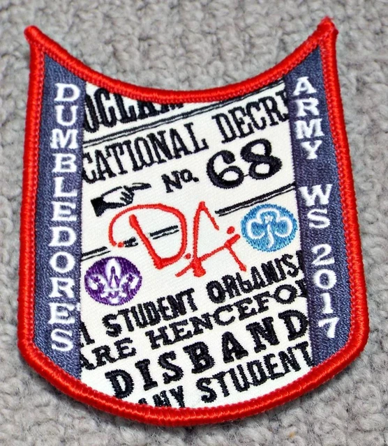 WORLD SCOUTS & Guides Dumbledores Army 2017 Harry Potter Cloth Badge ...