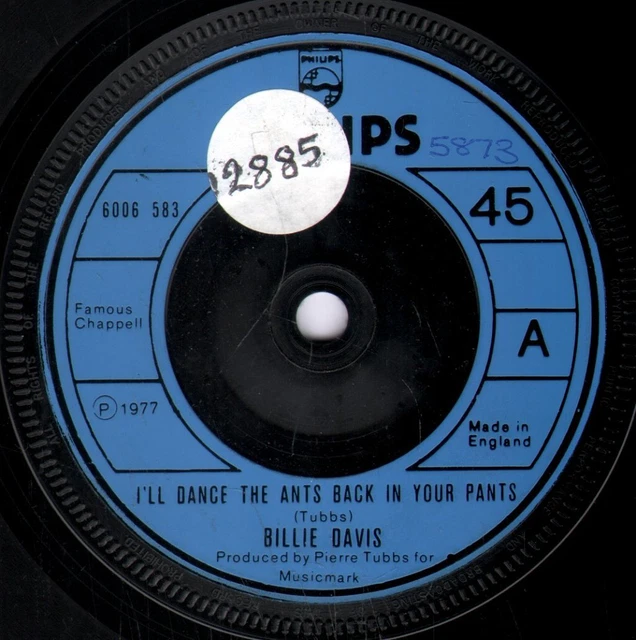 BILLIE DAVIS I'LL Dance the Ants Back In Your Pants 7" vinyle UK ...