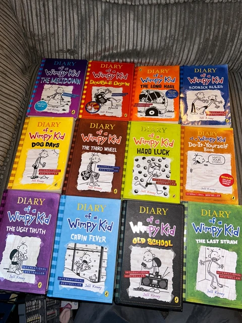 HUGE BUNDLE OF Diary Of A Wimpy Kid 12 Books Jeff Kinney £22.99 ...