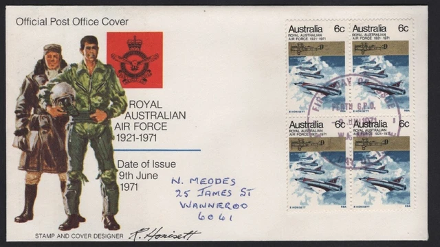 RAAF ROYAL AUSTRALIAN Air Force 1971 Military Block of 4 Unsealed FDC £ ...