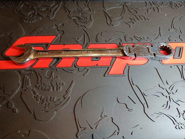 BLUE POINT BY Snap On 18mm Double Flex Head Ratcheting Combination ...
