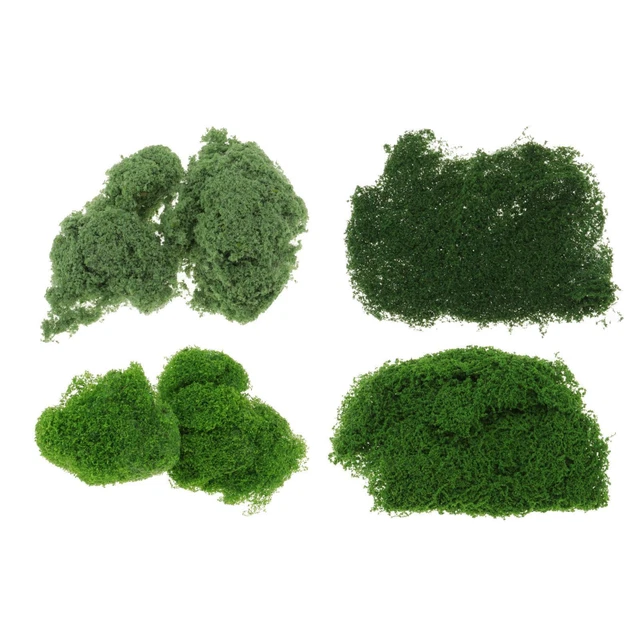 10G/PACK MODEL GRASS Powder Green Fake Grass Fairy Garden Miniatures ...