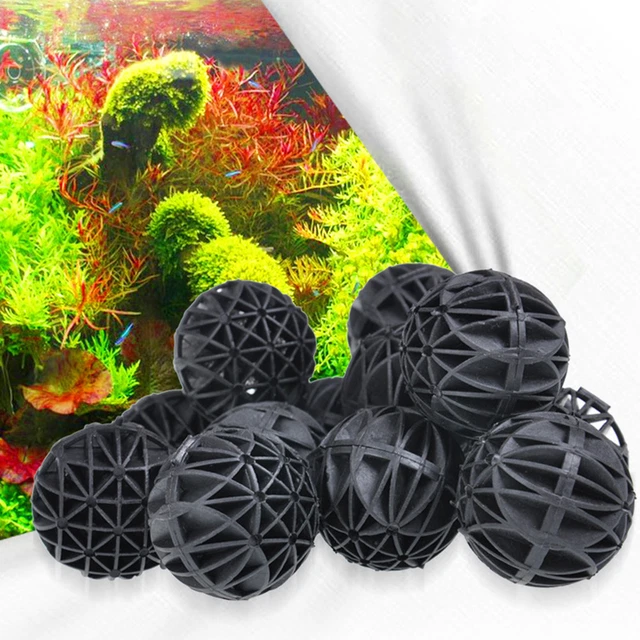 10PCS 26MM BIO Balls Bag Filter Media Wet/Dry Koi Fish Pond Reef ...