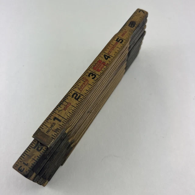 VINTAGE LUFKIN X48 Red End Extension Ruler 8' Folding Wood Ruler £18.84 ...