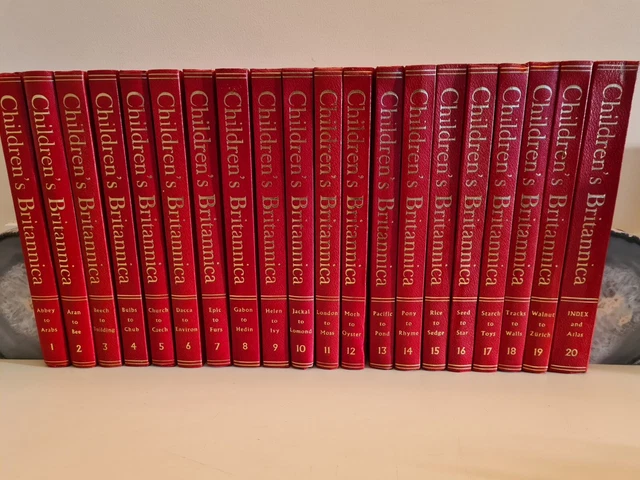 1970 CHILDRENS ENCYCLOPEDIA Britannica, complete set of Volumes 1 - 20 ...
