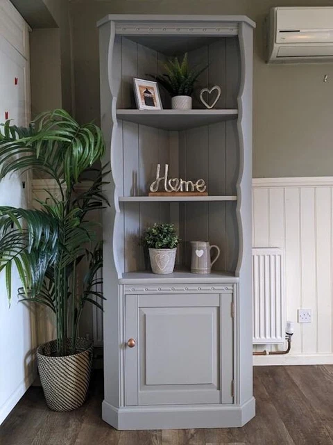 GREY CORNER UNIT Upcycled Corner Cabinet Painted Furniture £199.00 ...