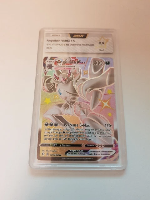 CARTE POKÉMON ANGOLIATH VMAX Shiny SV117/SV122 PCA 9.5 Destinées ...