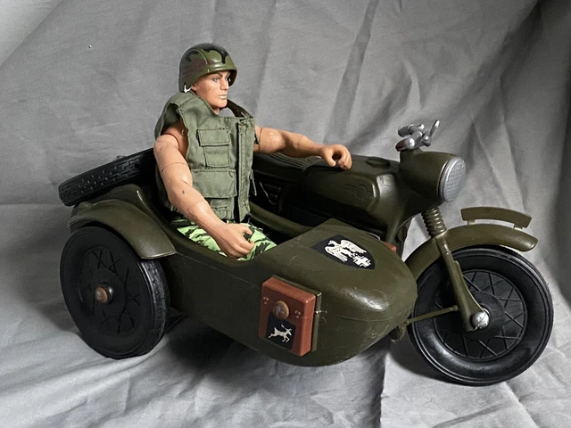 VINTAGE ACTION MAN Cherilea Motorbike Motorcycle & Sidecar With Action ...