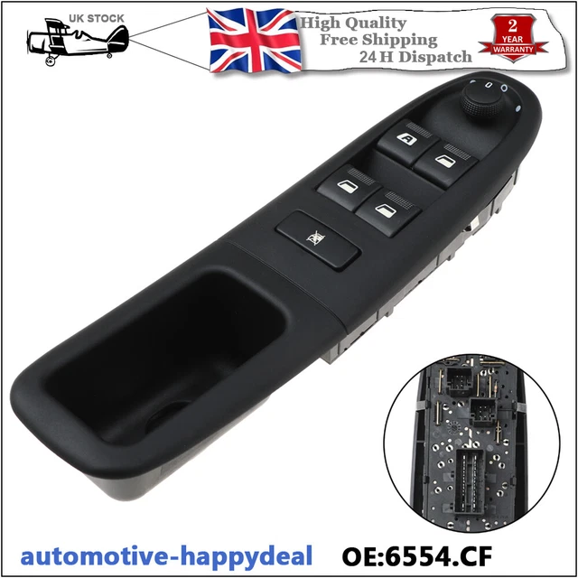 FRONT DRIVER SIDE Electric Window Control Switch 6554.CF 6554CF For ...