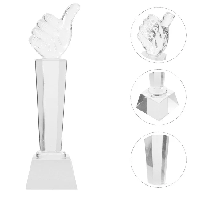 DAUMEN TROPHÄE HOCH Trophäen Vergeben Wettbewerb Kristallglas-Trophäe ...