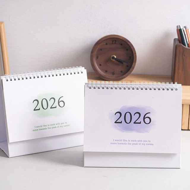 GRADIENT COLOR 2026 Desk Calendar Standing Flip Calendar Spring ...