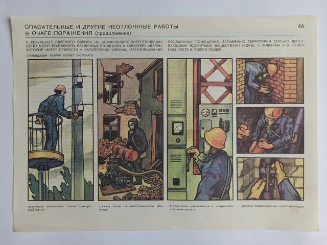 SOVIET POSTER STALKER Nuclear War Chernobyl Radiation Protection ...