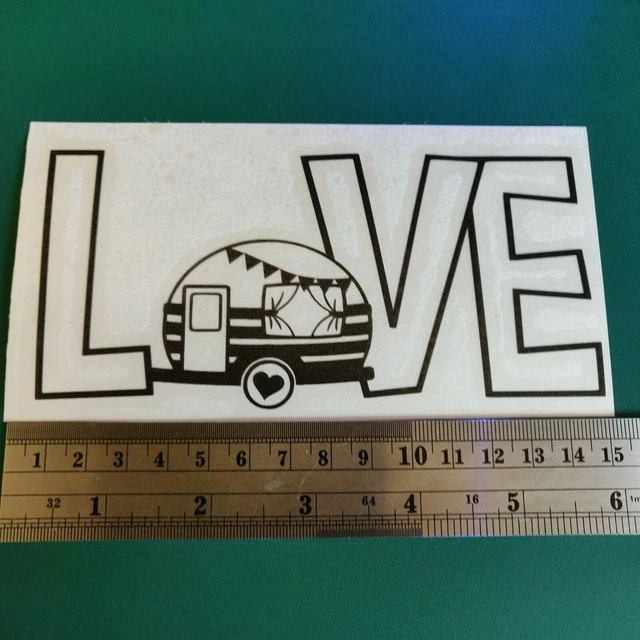 LOVE CARAVAN CAMPING logo - Car/Van/Camper/Bike/Laptop Decal Sticker ...
