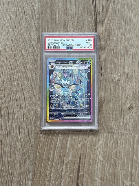 2025 POKEMON SV Prismatic Evolutions - PRE EN Vaporeon ex #149/131 PSA ...