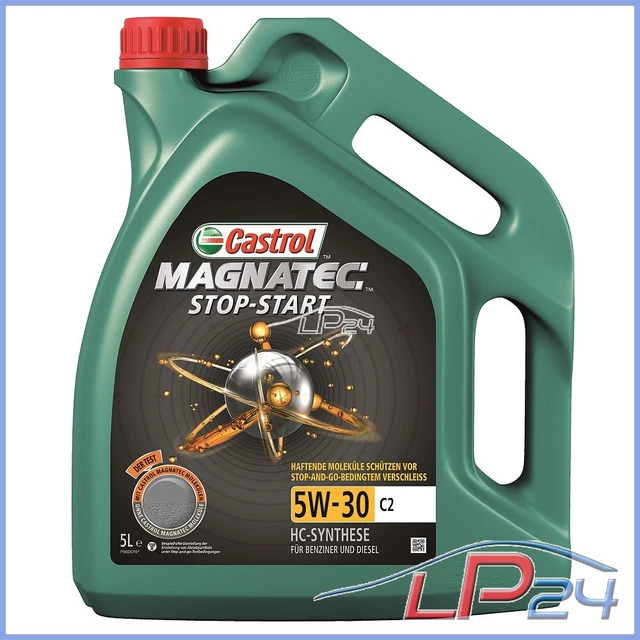 15 LITRES CASTROL Magnatec Stop-Start 5W-30 C2 Huile Moteur Acea C2 EUR ...