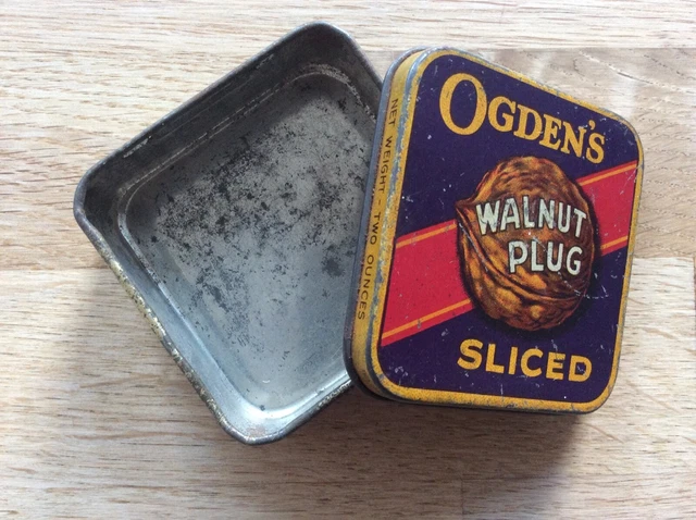 VINTAGE OGDEN’S TOBACCO Tins Walnut Plug Sliced & St. Bruno Flake Pipe ...
