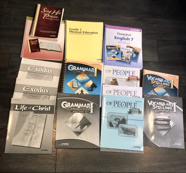 ABEKA 7 ENGLISH Grammar Homeschool Books Lot 7th Grade Teacher Key ...