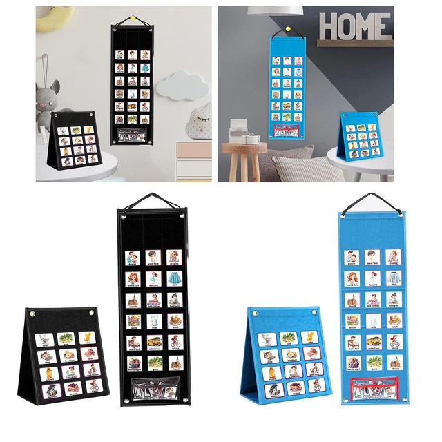 VISUAL SCHEDULE FOR Kids Daily Schedule Pocket Chart, Routine Chart ...