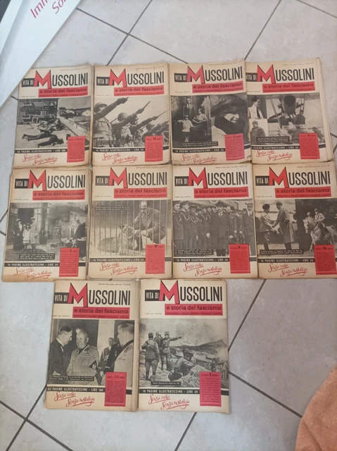 MUSSOLINI E STORIA del fascismo 10 riviste, pagine illustrate. EUR 15 ...