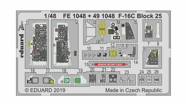 1/48 GENERAL DYNAMICS F-16C Fighting Falcon Block 25 Detail Set for ...