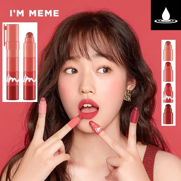 I'M MEME I'M Multi Lip Crayon Matte 3.2g 4 colors SET MEMEBOX Red Coral ...