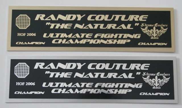 RANDY COUTURE UFC nameplate for signed mma gloves photo or case $6.99 ...