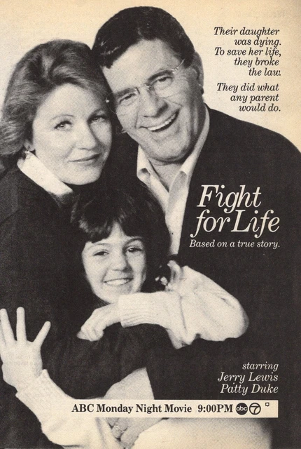 1987 TV MOVIE Promo Ad ~ Jaclyn Bernstein Jerry Lewis Patty Duke Fight ...