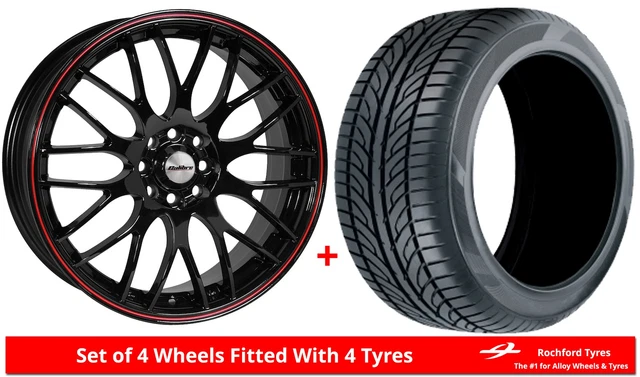 ALLOY WHEELS & Tyres 18" Calibre Motion For Ford Focus RS [Mk1] 02-04 £ ...