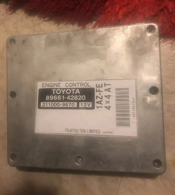 01-03 TOYOTA RAV4 A/T Ecu Ecm Pcm Engine Control Computer 89661-42820 ...