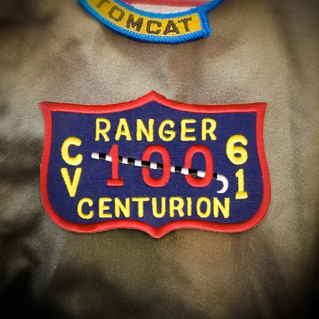 VINTAGE US NAVY CV-61 USS Ranger 1977 Overhaul Cloth Patch Bremerton ...