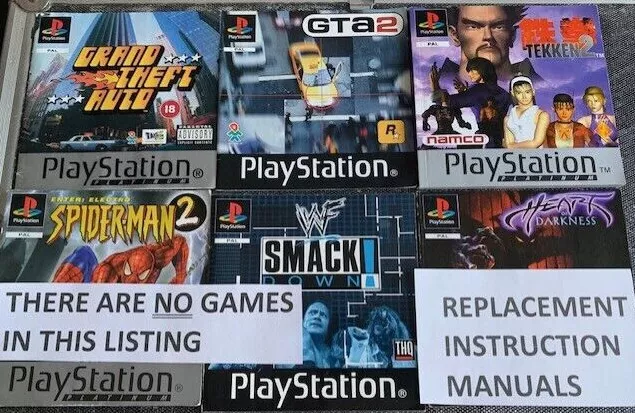 PLAYSTATION 1 INSTRUCTION Manuals - NO GAME - Huge Selection- Free P&P ...