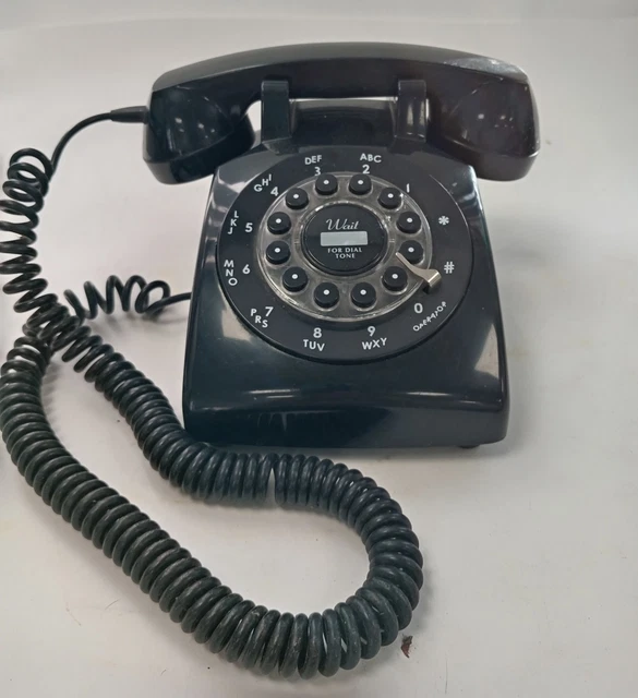 VINTAGE CROSLEY BLACK Rotary Dial Telephone Retro Style £6.99 - PicClick UK