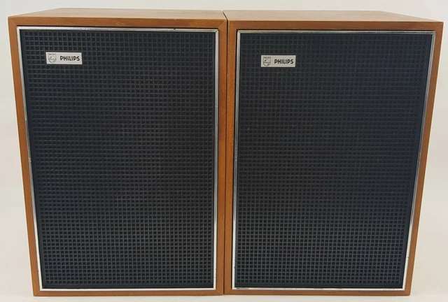 2 X VINTAGE Philips 22 RH 481/00T Bookshelf Speakers. £74.99 - PicClick UK