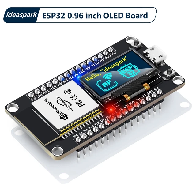 IDEASPARK® ESP32 DEVELOPMENT Board with 0.96 Inch OLED Display,CH340 ...