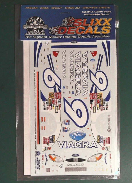 SLIXX DECALS 1/24 0306-1847 - Ford Taurus #6 Viagra Stock Car (for ...