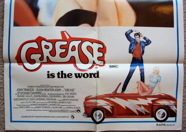 GREASE ORIGINAL 1-SHEET POSTER Olivia Newton JOHN TRAVOLTA Photo and ...