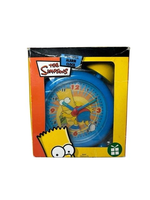 THE SIMPSONS TWIN Bell Alarm Clock 20th Century Fox 2006 Boxed £14.99 ...