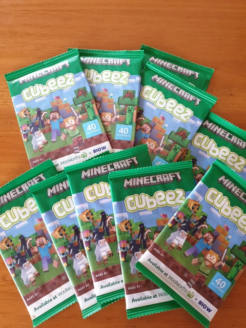 20 X WOOLWORTHS Minecraft Cubeez 2025 Unopened Sealed New Packets $15. ...